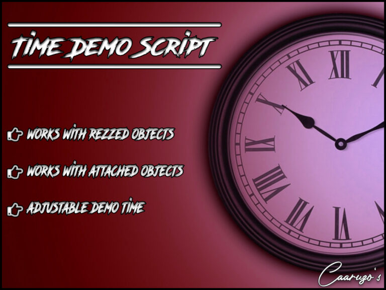 Time Demo Script – *Caaruzo's*
